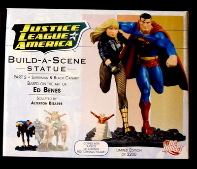 JLA Build A Scene Statue Part #2 New 2008 Superman Black Canary DC ...