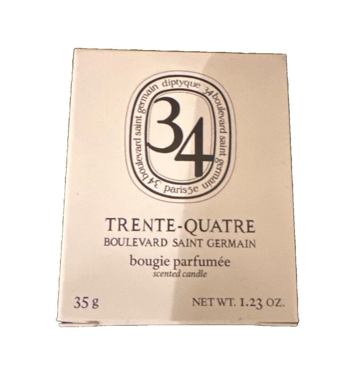 Diptyque 34 Trente-Quatre Travel Mini 1.23oz 35g Candle Fleur Peau Rose ...