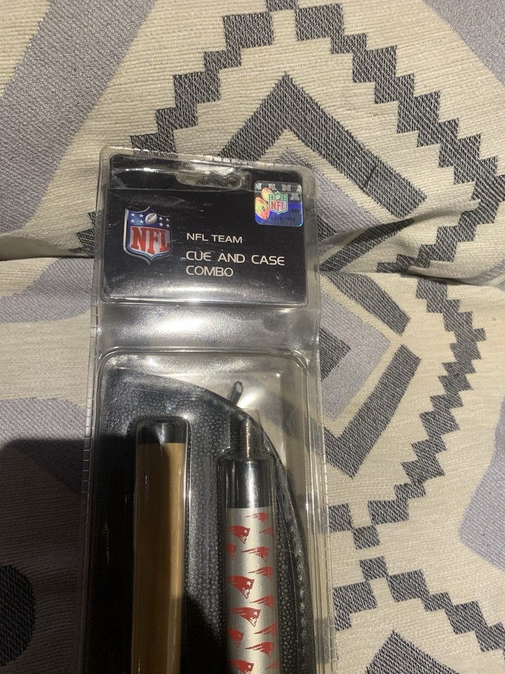 NFL Patriots Pool Cue 2pc with Carrying Travel Case Bag Stick Billiards ...