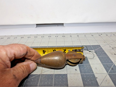 Vintage 12oz Stanley Brass Reel w/Steel Tip Plumb Bob Tool ( unmarked ...