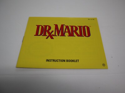 Dr. Mario (NES, 1990) Instruction Booklet Only | eBay