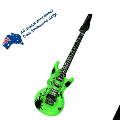 Rock Star Rock N Roll Inflatable Electric Guitar – Small - Green | eBay ...