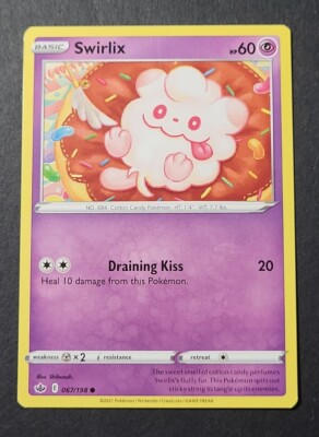 Pokemon Chilling Reign Swirlix Common Card 067/198 NM | eBay