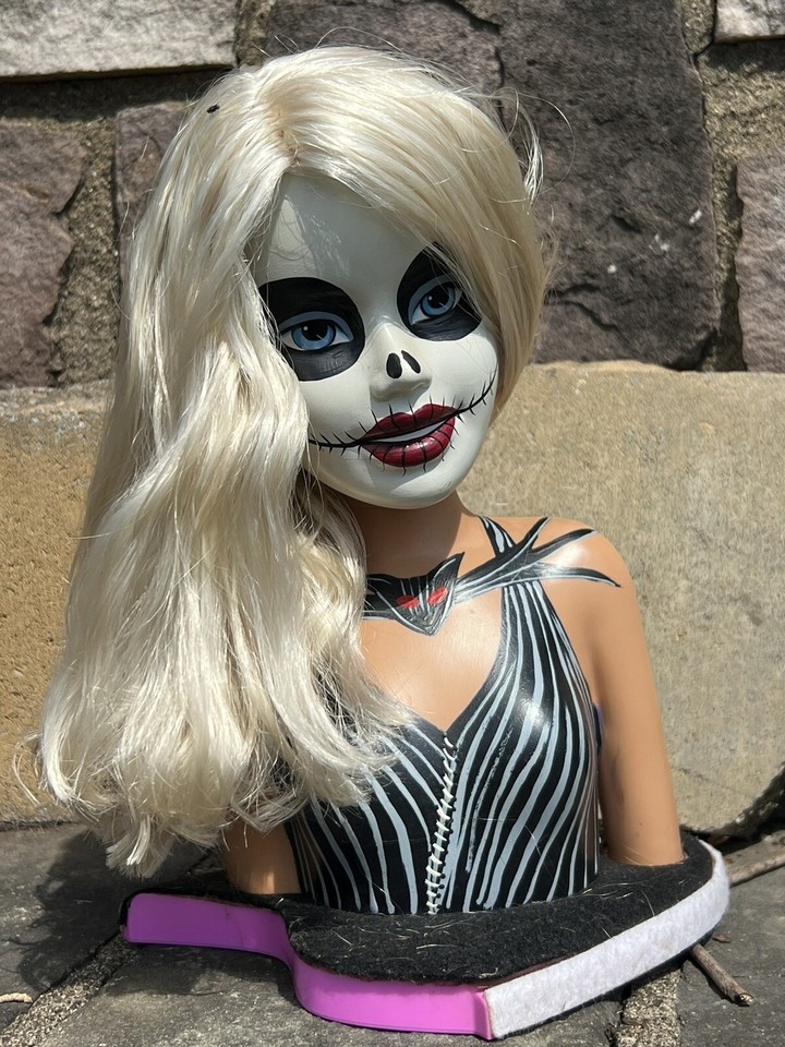 Hand Painted “Jack & Sally” Vintage Barbie Bust Set Nightmare Before ...