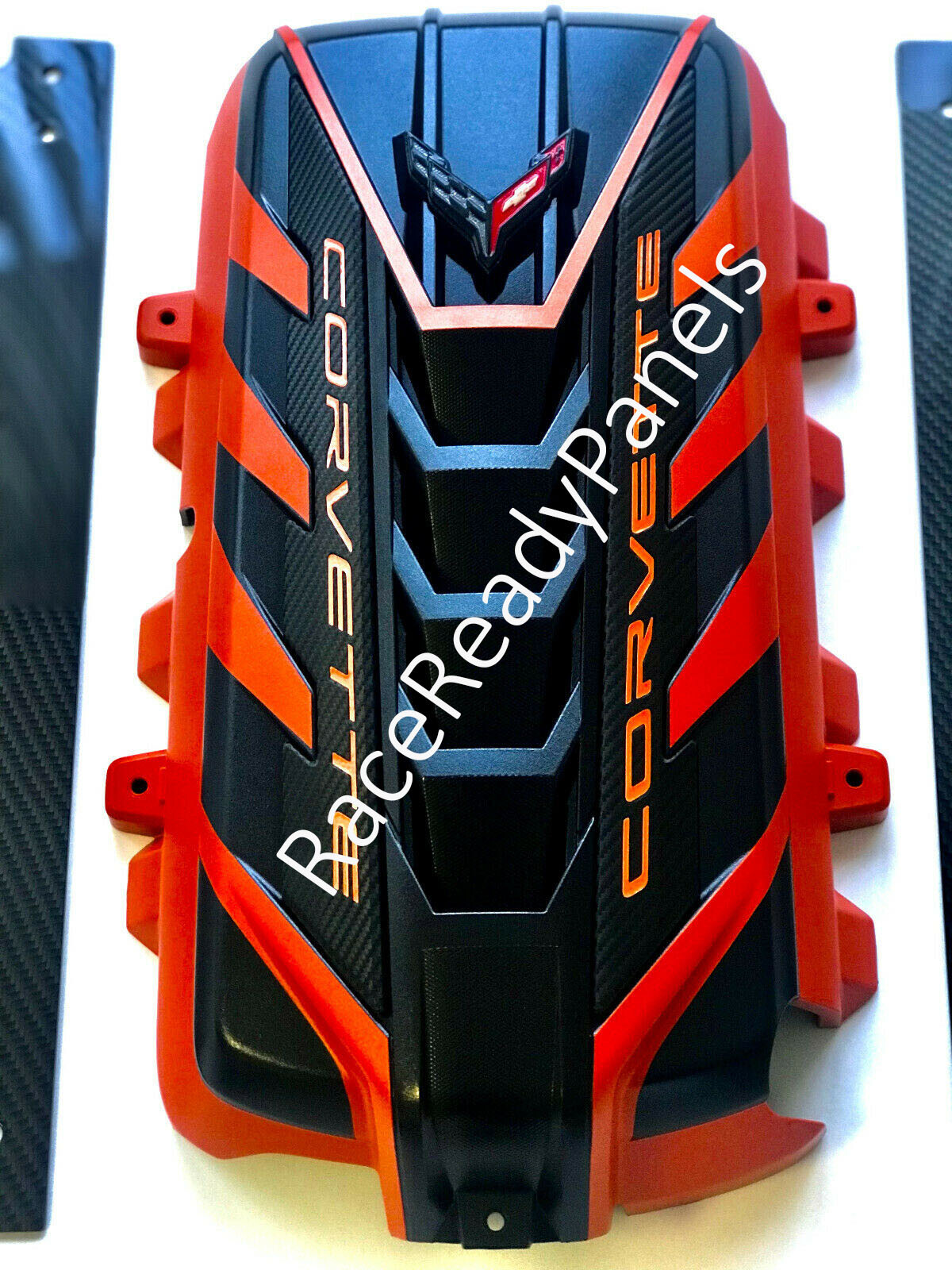 2020/25 CORVETTE C8 ENGINE COVER SEBRING ORANGE CARBON FIBER APPEARANCE ...