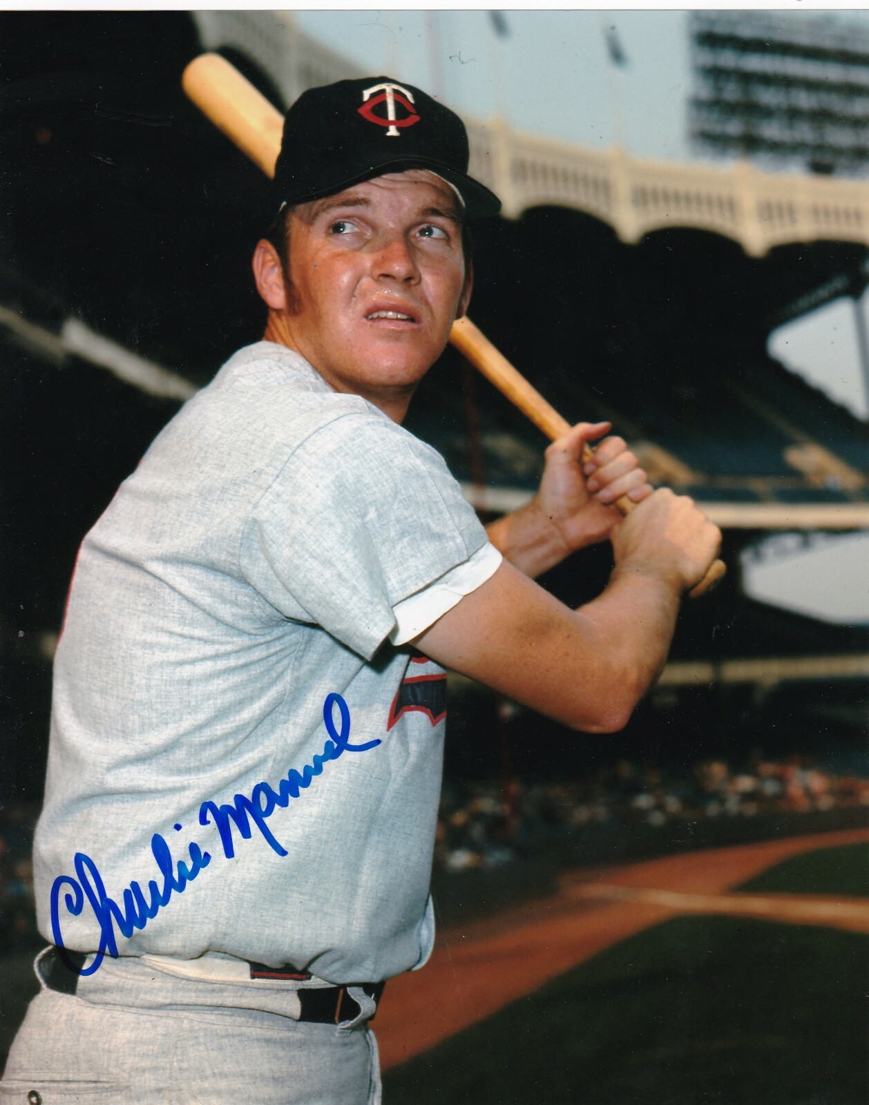 CHARLIE MANUEL MINNESOTA TWINS ACTION SIGNED 8x10 | eBay
