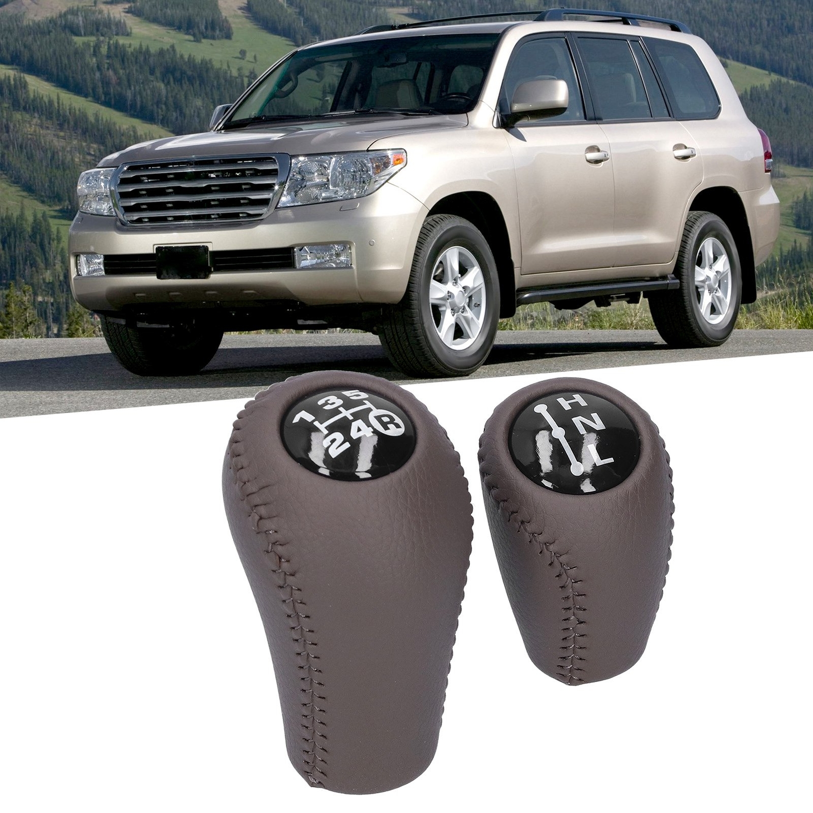 *Brown 5 Speed Manual Gear Shift Knob Lever For 4Runner/Hilux /Land ...