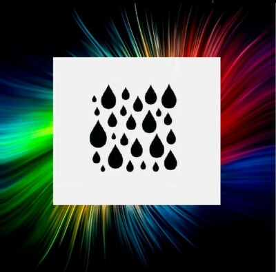 WATER DROPS AIRBRUSH, PAINTING TEMPLATE STENCIL | eBay