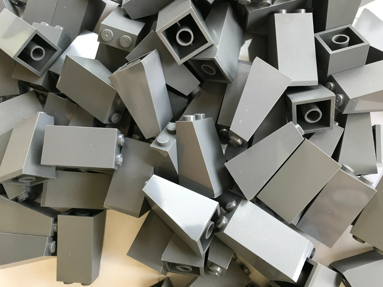 LEGO-NEW-#3684C-DARK BLUISH GREY-SLOPE 75 2 X 2 X 3 SOLID STUDS-5 ...