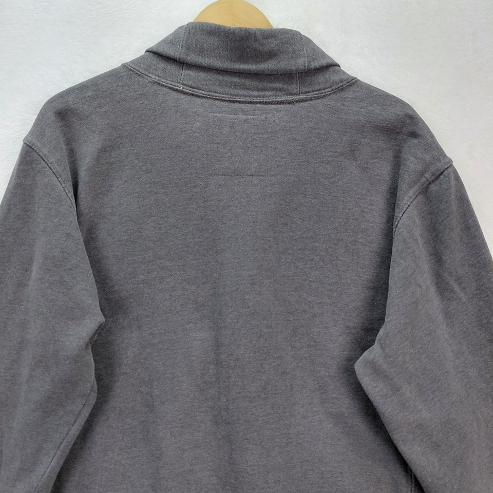Gap Button Up Cardigan Sweater Mens Size XL Gray Jersey Knit Shawl ...
