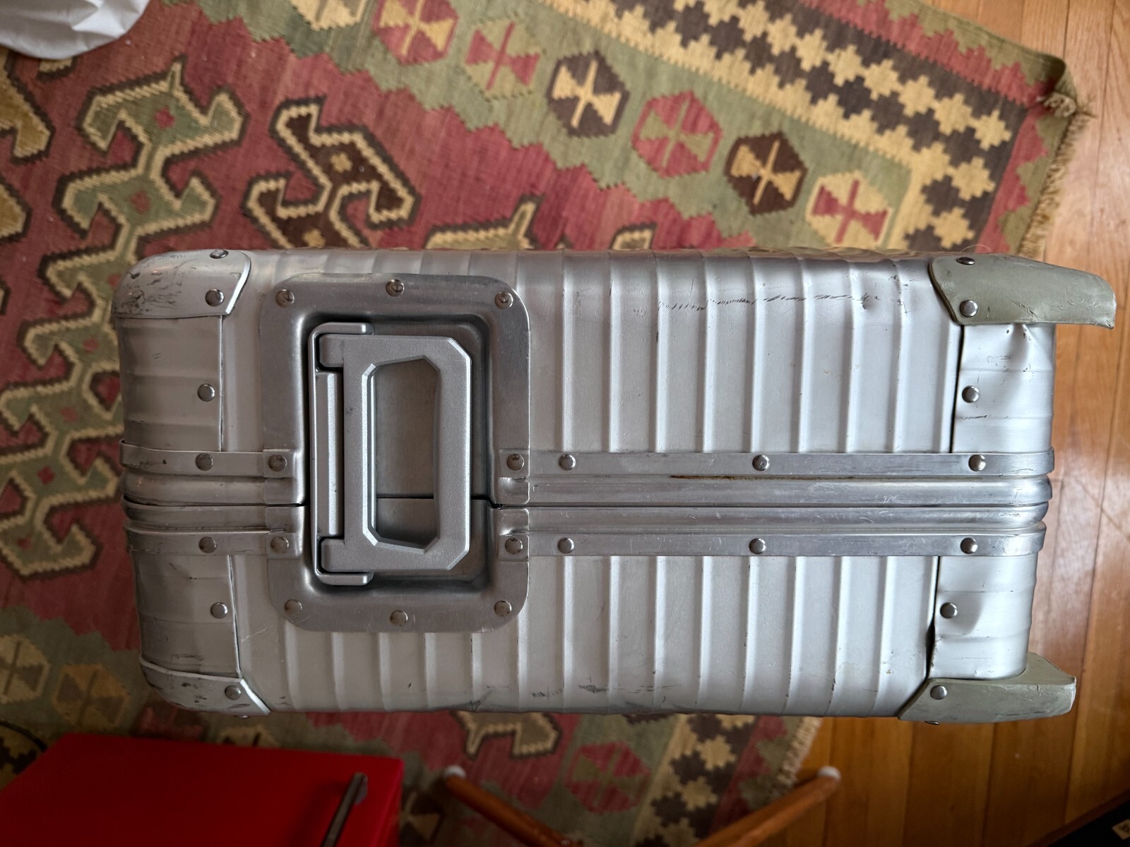 Vintage Rimowa Silver Aluminum Luggage 28” 4 Wheeled Rolling Suitcase ...