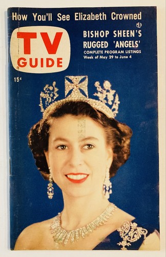 TV Guide Digest Queen Elizabeth Coronation UK V1N9 (#9) May 29th 1953 ...