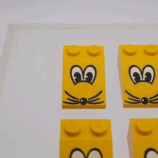 Vtg Lego Yellow Slope Brick 33 Mouse Face 3x2 1263 1545 1677 2250 3047 ...