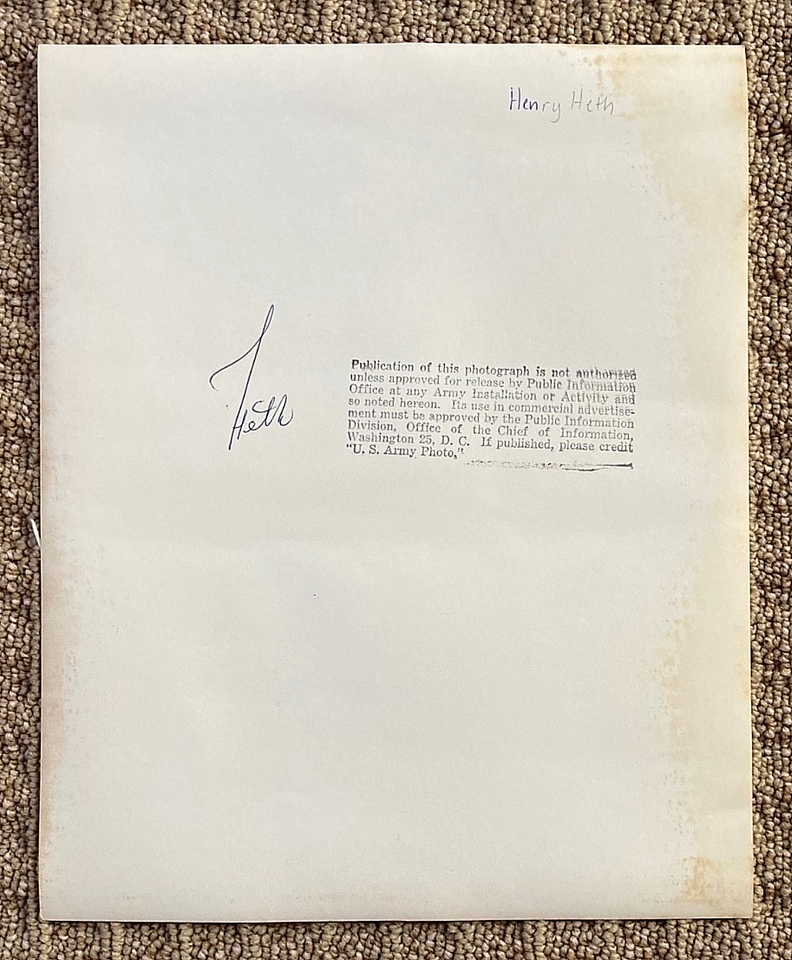 CIVIL WAR CONFEDERATE MAJ. GEN. HENRY HETH OFFICIAL WW2 US ARMY PHOTO ...