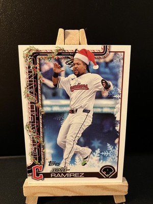 2025 Topps Holiday Jose Ramirez #H195 Santa Hat SP Guardians *Read ...