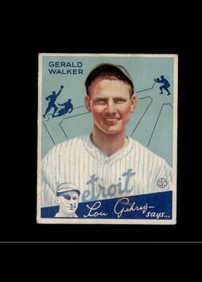 1934 Goudey Gerald "Gee" Walker, #26 Detroit Tigers R320 VG | eBay