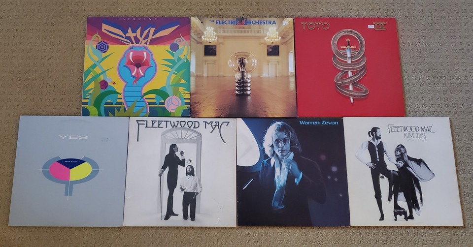 Lot of Classic Rock Pop Rock vinyl record albums ELO Fleetwood Mac Styx ...