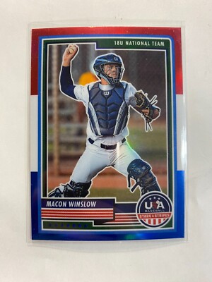 Macon Winslow 2023 Panini Stars & Stripes USA Baseball #19 Card RWB | eBay