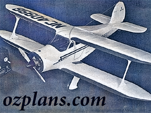 RC Model Airplane Plans Printed Beechcraft Model Staggerwing Biplane 53 ...