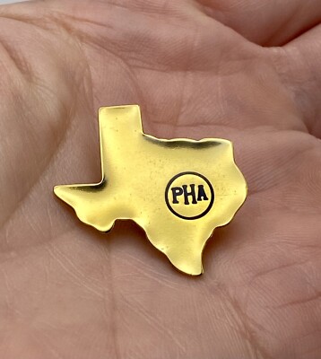 Gold Tone State Of Texas PHA Lapel Pin | eBay
