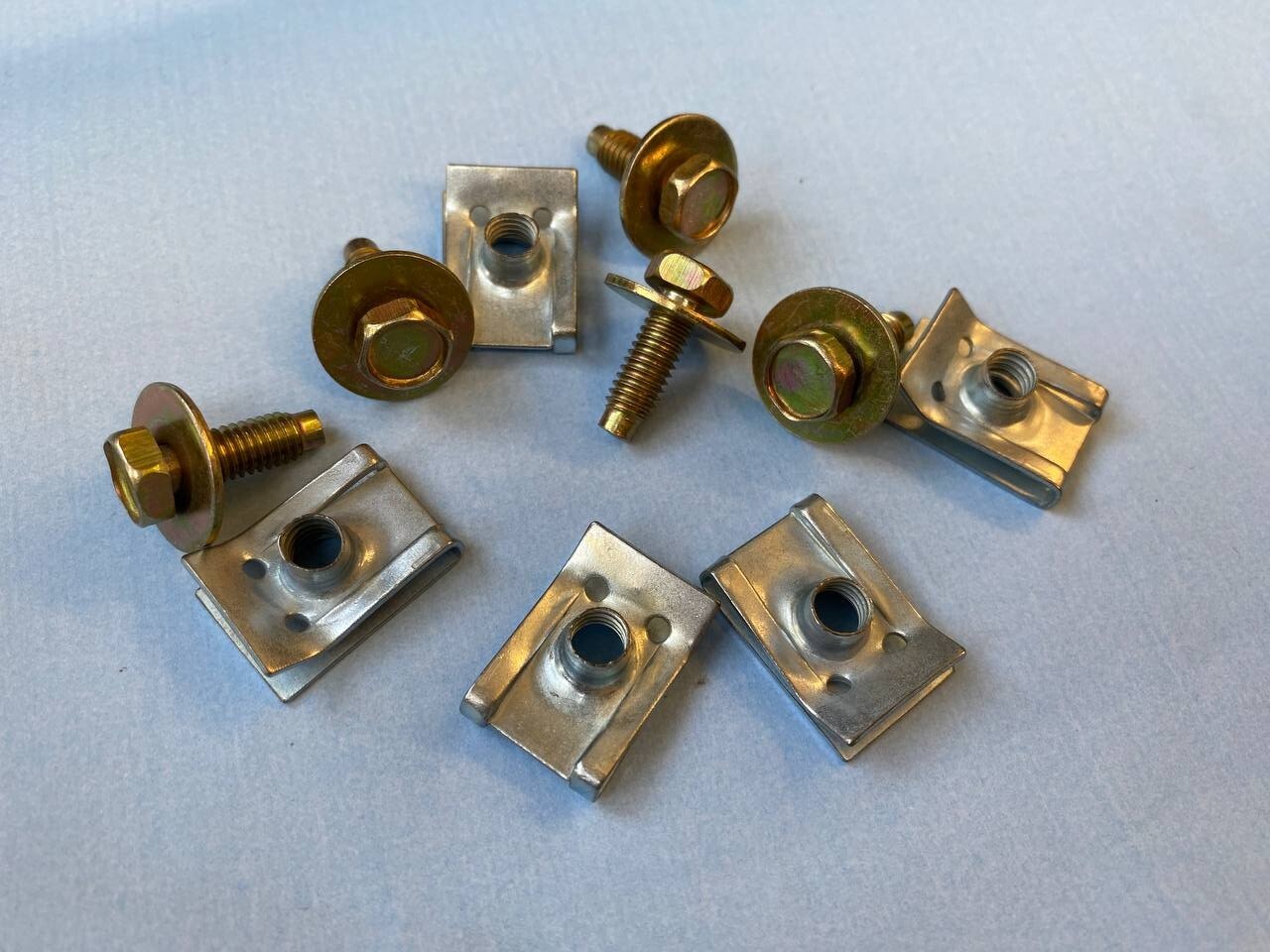 M6 SPIRE SPEED NUTS FASTENER SCREW BOLTS WITH WASHER THREAD BOLT TRIM ...