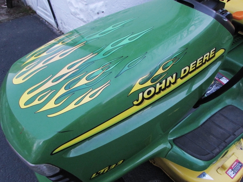 Flame decals for John Deere Lawn mower Lawn tractor - 10 pc. Set LT133 ...