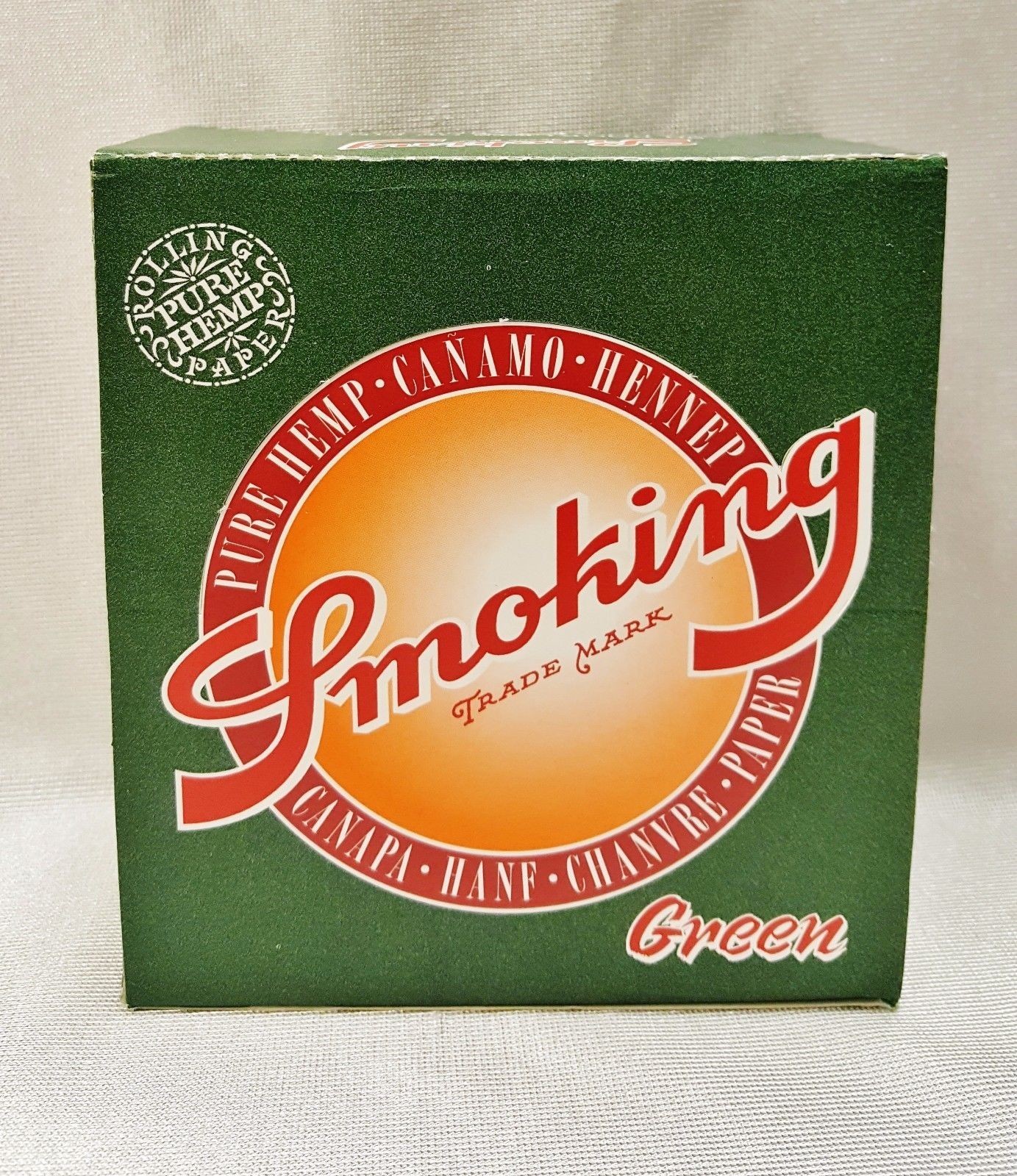 50 Packs Smoking Green Pure Hemp King Size Gummed Rolling Papers 33 Per ...