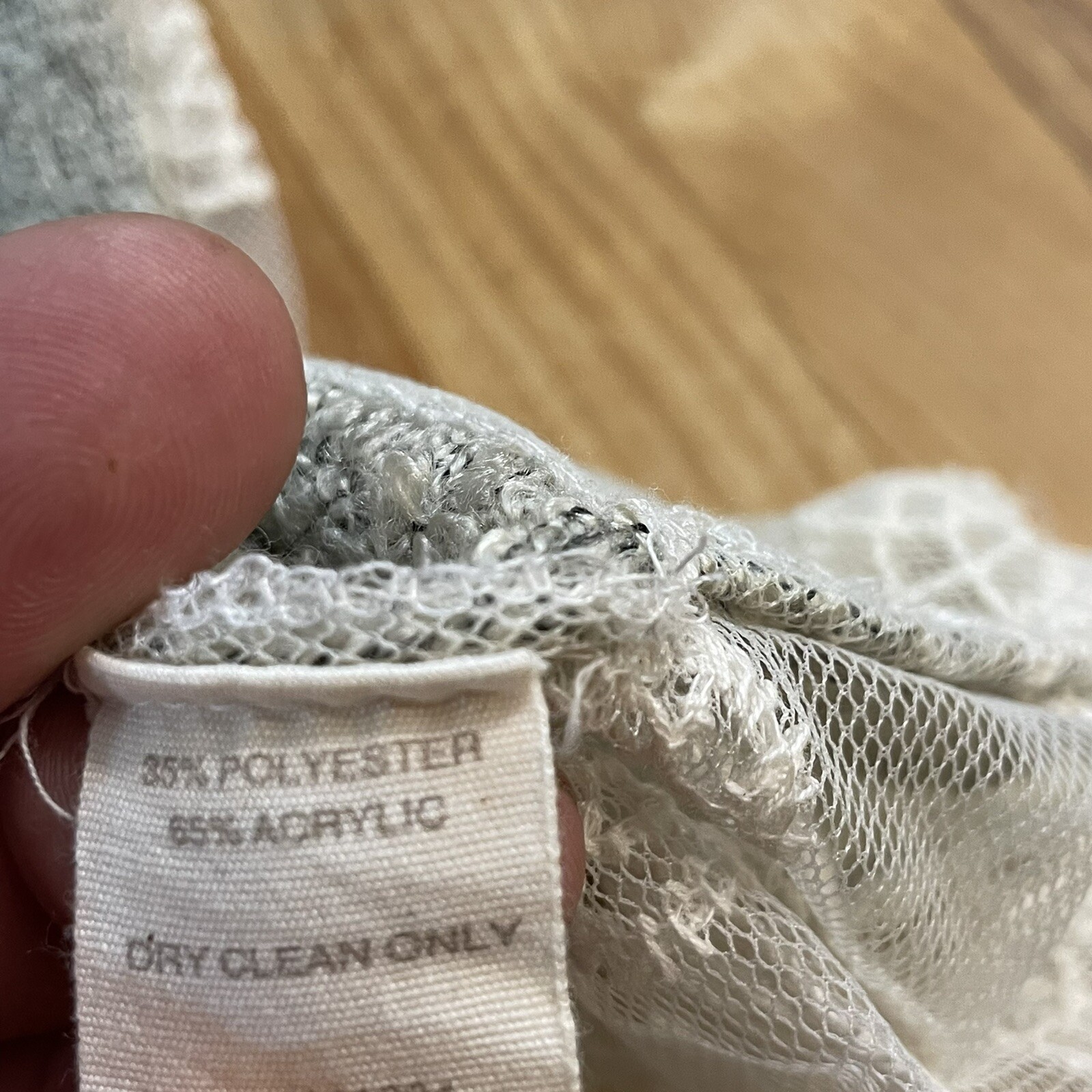 Hem & Thread Top Lace Shoulders And Back Pullover Swe… - Gem