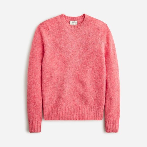 J. CREW Men's Brushed Wool Crewneck Sweater Heather Geranium - NWT | eBay