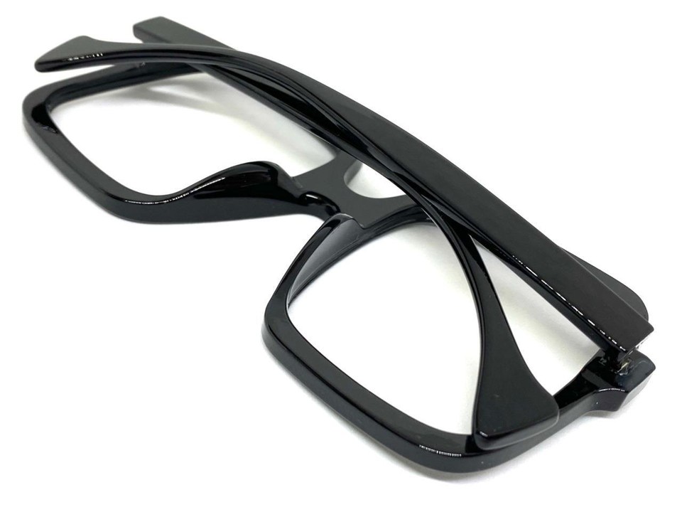 Oversized Classic RETRO Big Square Black Lensless EYE GLASSES Frame ...