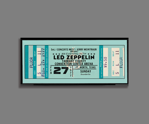 Led Zeppelin 1977 Concert Ticket Stub Art Print Poster North American ...