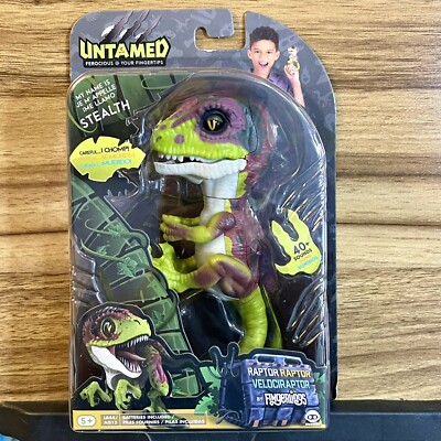Wowwee Fingerlings Untamed Stealth Green Raptor Velociraptor Brand New ...