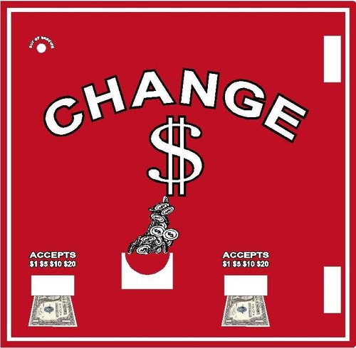 Change machine decal fits American Changer 6000 6001 (recent style high ...