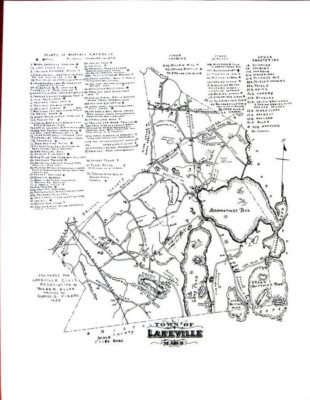 Lakeville, MA Mass Massachusetts Points of Historic Interest Map | eBay