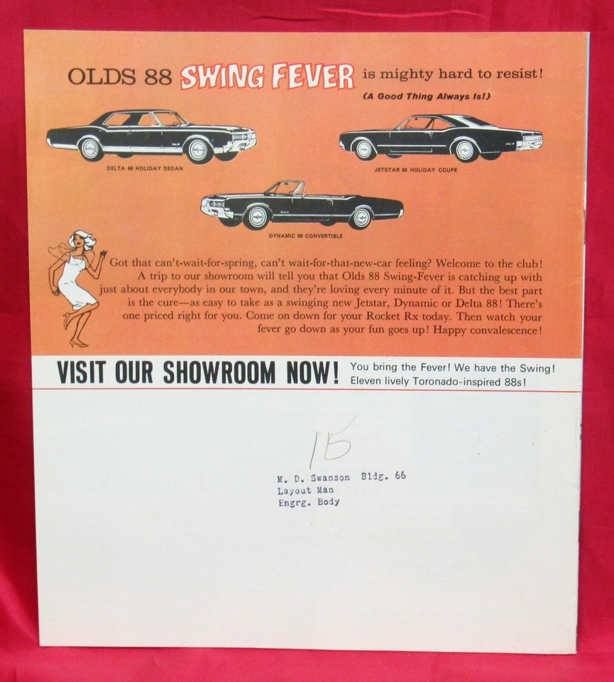 OLDSMOBILE ROCKET CIRCLE MAGAZINE VOL 11 NUMBER 1 - 1966 | eBay