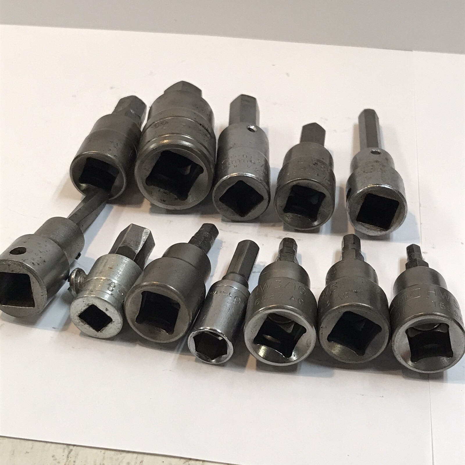 Lot Of 12 Allen Hex Sockets Craftsman Proto and others 1/2" & 3/8" | eBay