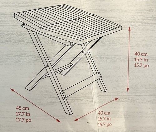 Melino Wooden Folding Table, Acacia Wood Side Small Table | eBay