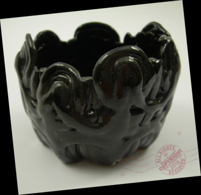 ABSTRACT Pitch Black Clay Coil Bowl Jelly Dish 2016 ARTS + CRAFTS ...