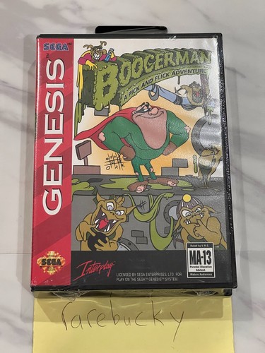 Boogerman (Sega Genesis) NEW FACTORY SEALED, NEAR-MINT, SUPER RARE! | eBay