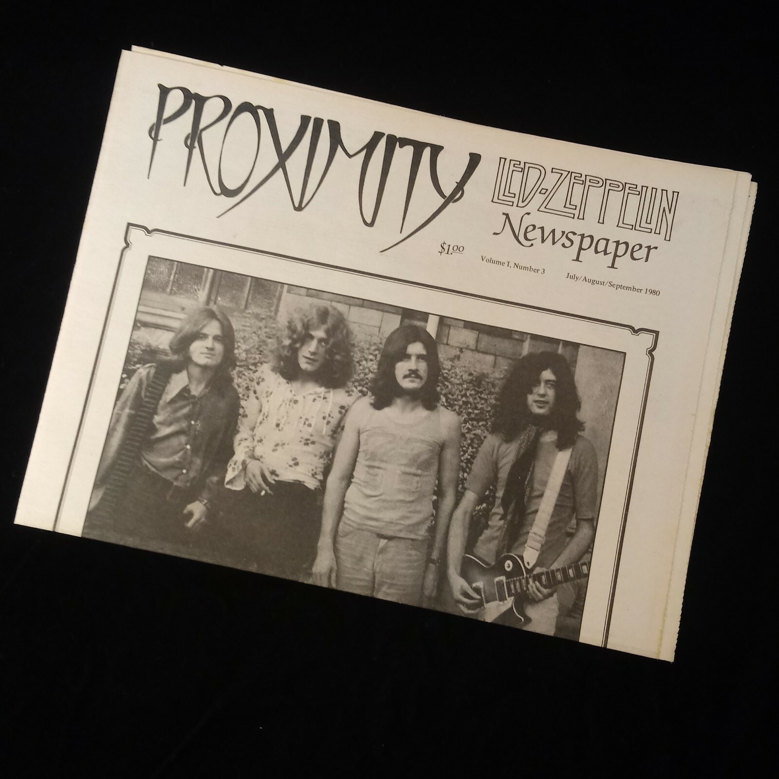 Proximity Led Zeppelin Newspaper Vol. 1 #3 1980 VTG Fanzine Collectible ...