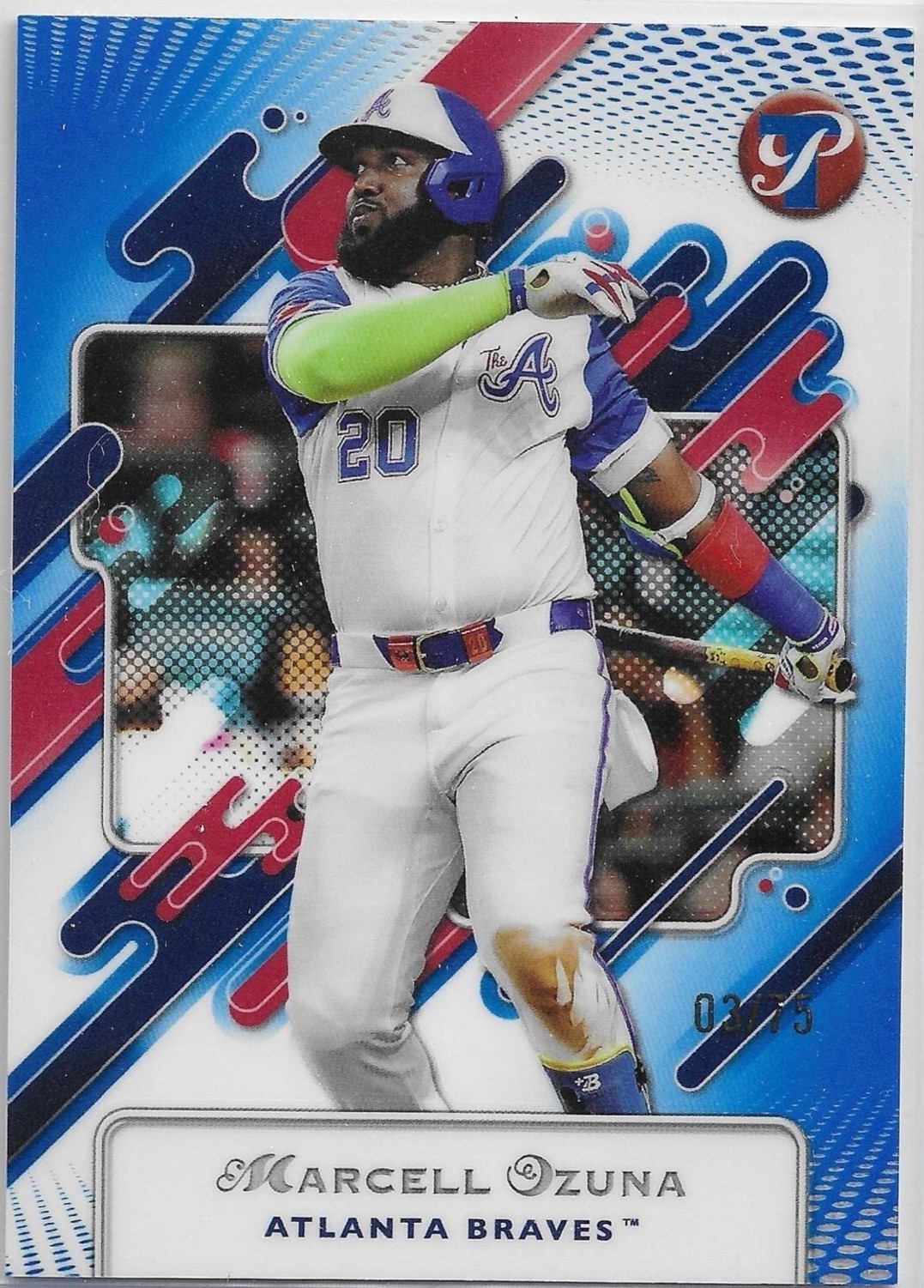 2025 Topps Pristine - Marcell Ozuna #89 Blue Refractor /75 for sale ...