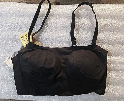 True Everybody New Size Medium Black Scoop Wire Free Removeable Pads ...