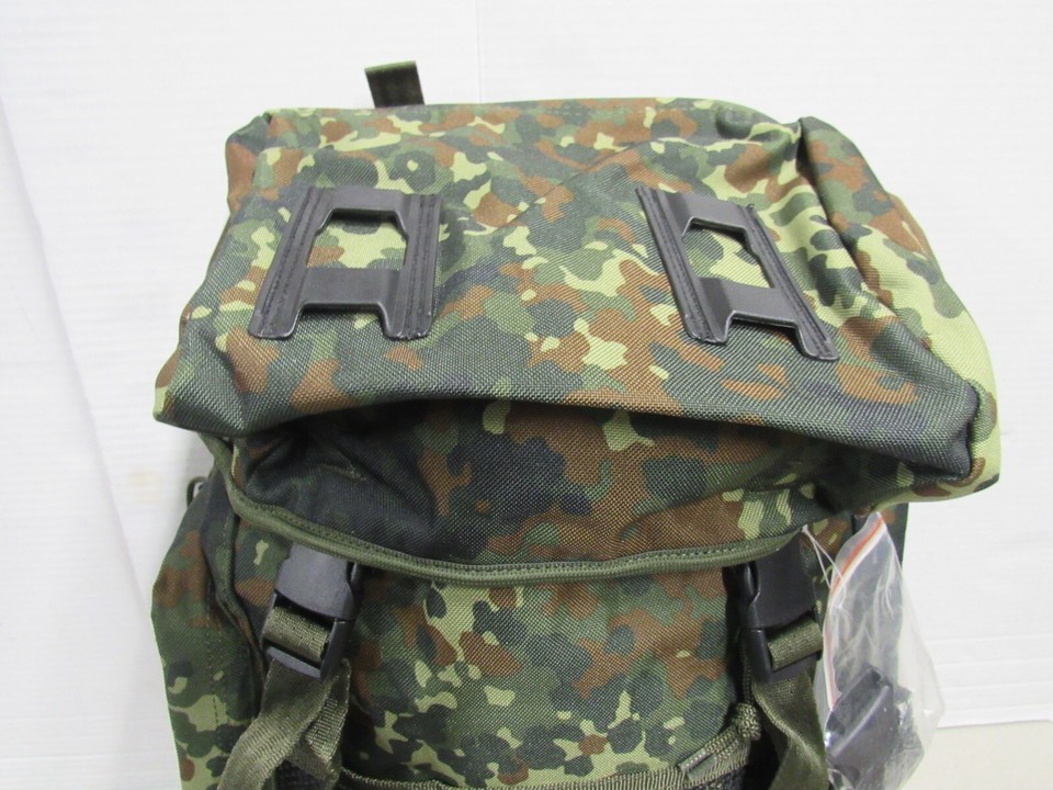 STURM Mil-Tec German Flecktarn Camo Pattern Combat Pack Rucksack with ...