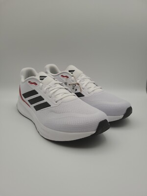 Adidas Runfalcon 5 Men's Size 10 White Black Scarlet Running Shoes ...