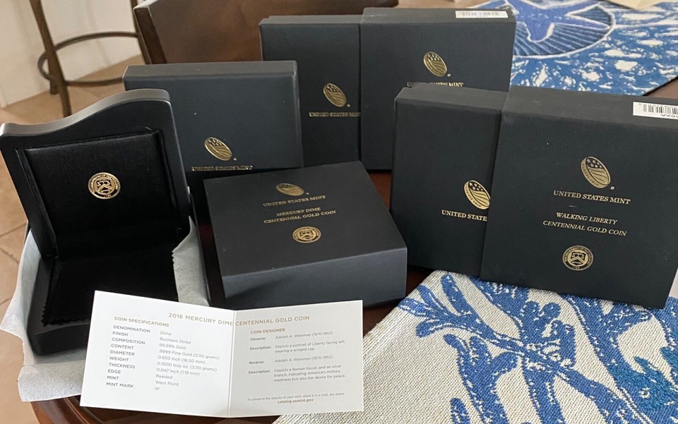 2016-W CENTENNIAL GOLD 3 pc SET PCGS SP70 100th ANNIVERSARY GREEN LABEL ...