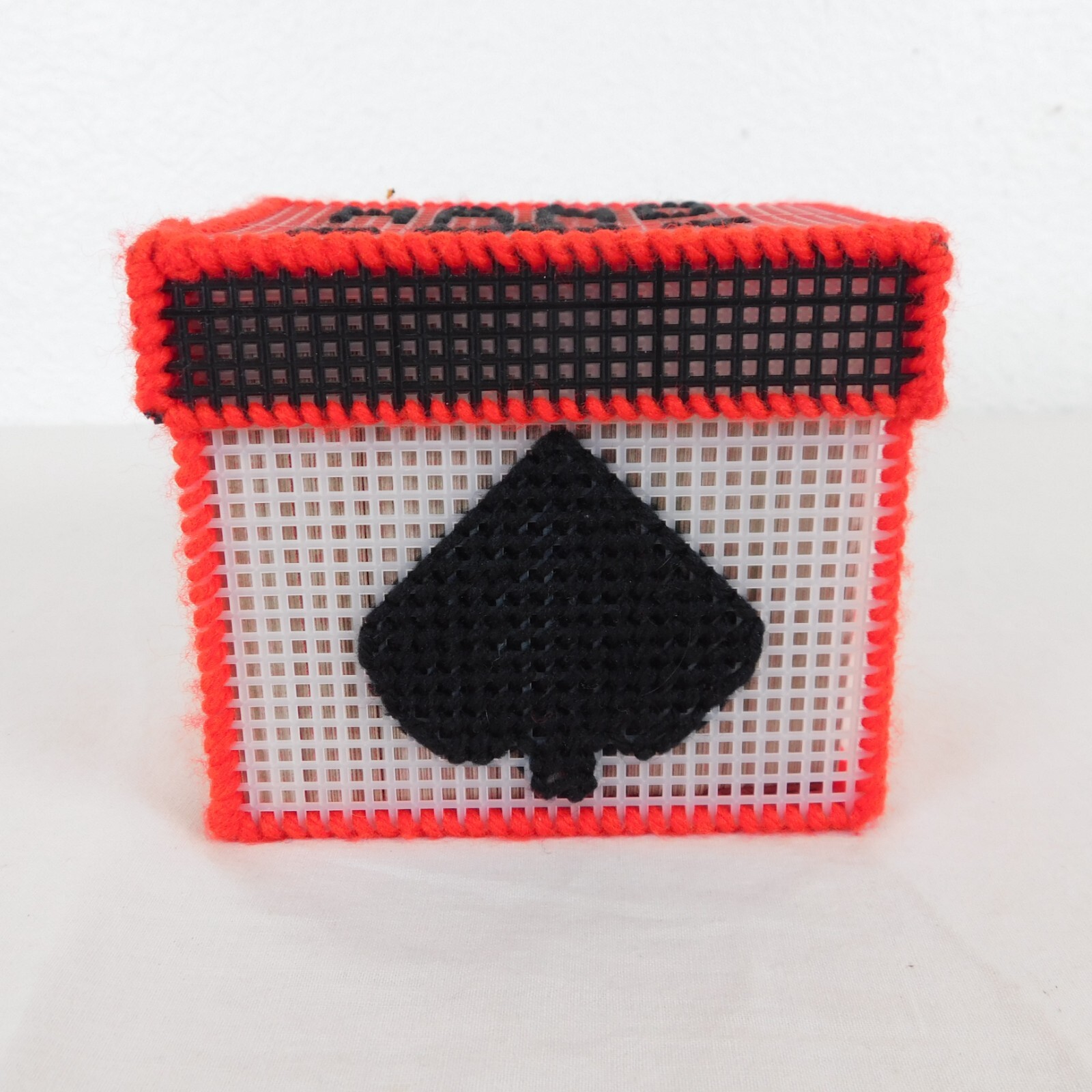 Completed Plastic Canvas Hand & Foot Playing Card Holder with 6 Decks ...