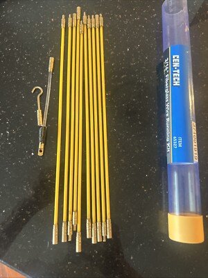 New Cen-Tech 3/16" Fiberglass Rods - Wire Fishing Fish running kit 11 ...