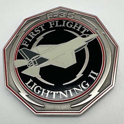 F-35 JOINT STRIKE FIGHTER JSF First Flight Lightning II Challenge Coin ...