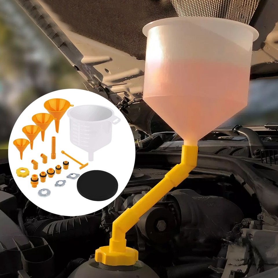Coolant Funnel Kit 19X Spill Proof Radiator Funnel Kit Radiator Flush ...