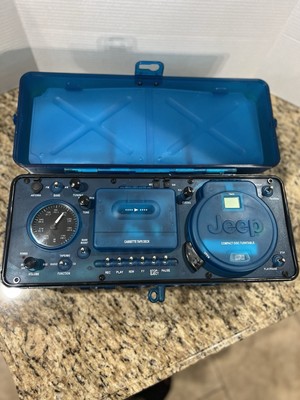 Vintage Jeep Power Brand Aqua Portable Boombox JP110766 CD Radio AM/FM ...